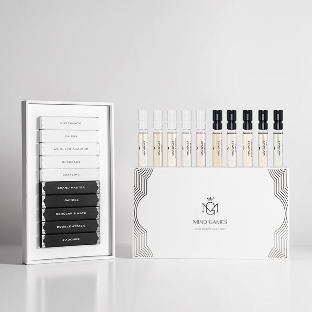 Artisan 10-Piece Sample Set | Extrait de Parfum | MIND GAMES | MIND GAMES